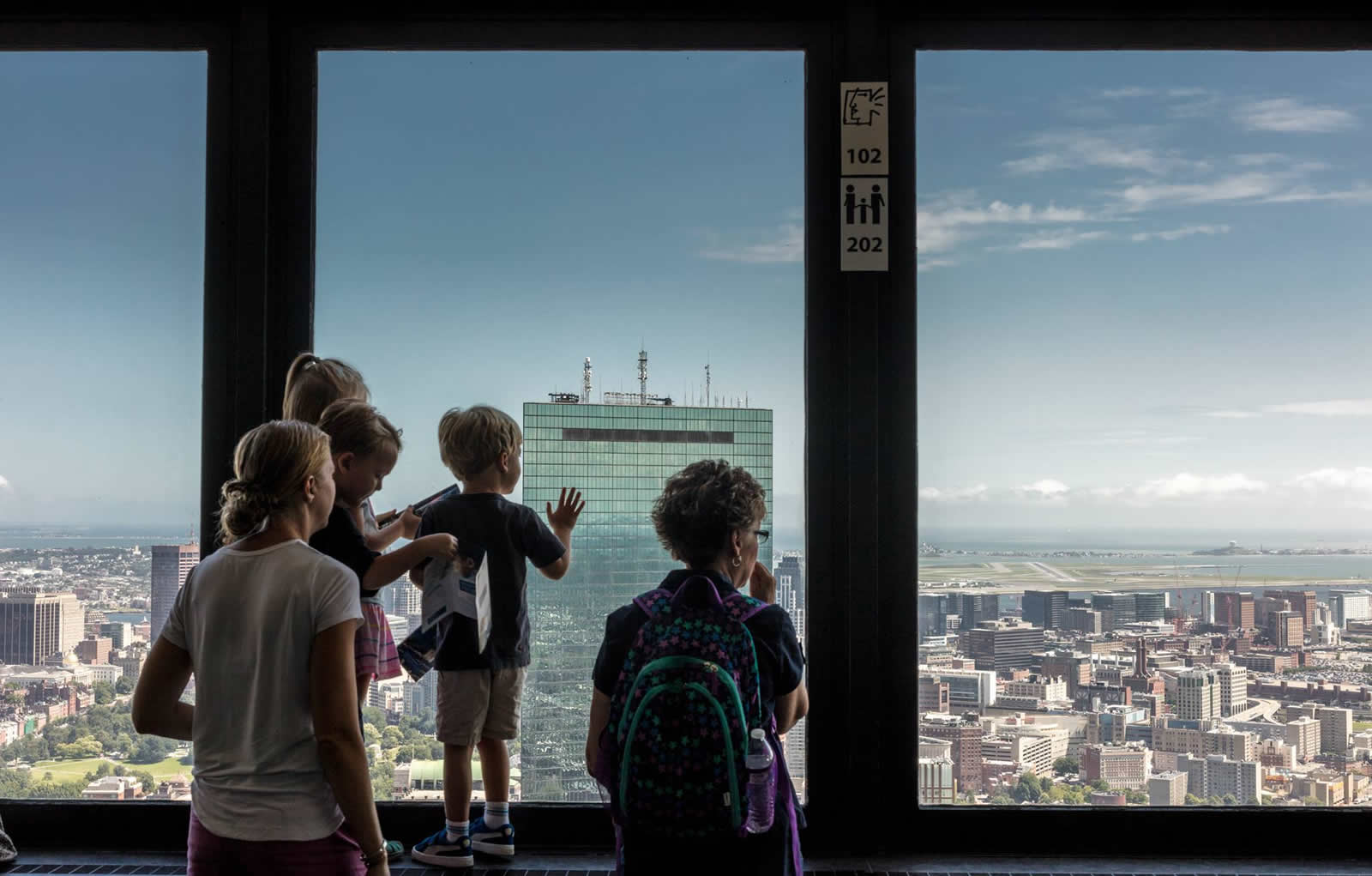 Le Skywalk Observatory - Vue panoramique du haut du Prudential Center